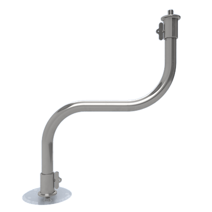 Haste curvo 25mm para Borda de Lancha com Adaptadores